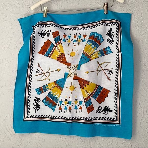 Vintage | Accessories | Vintagebandana Southwest Native Americanprint ...